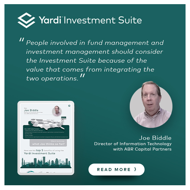 ABR Benefits from Yardi Investment Suite - The Balance Sheet - Yardi ...