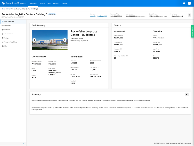 Acquisition Manager - Yardi