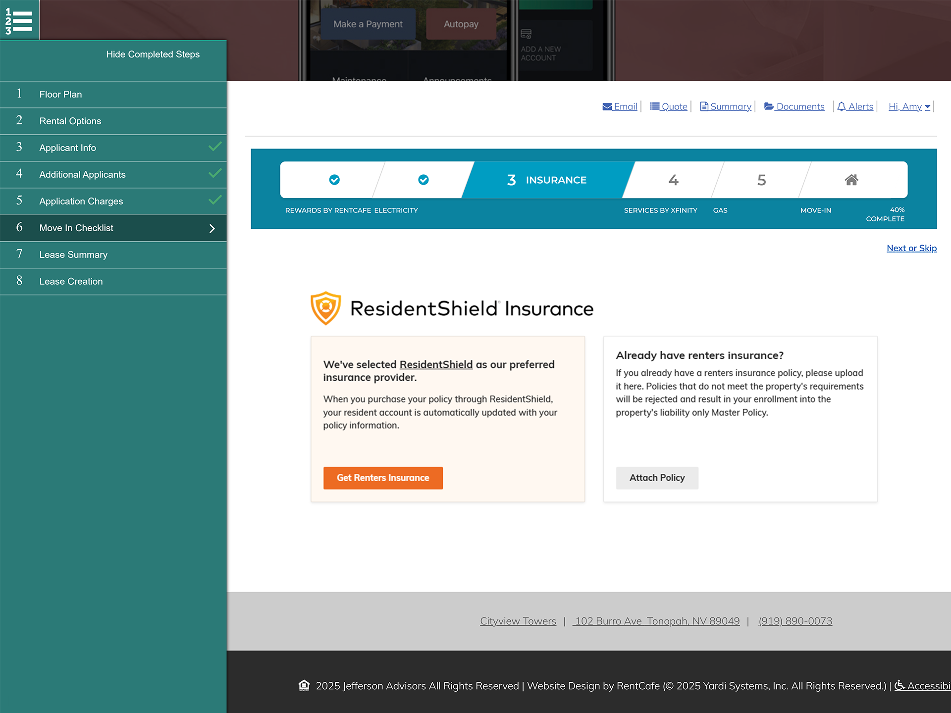 RentCafe Living Resident - Yardi