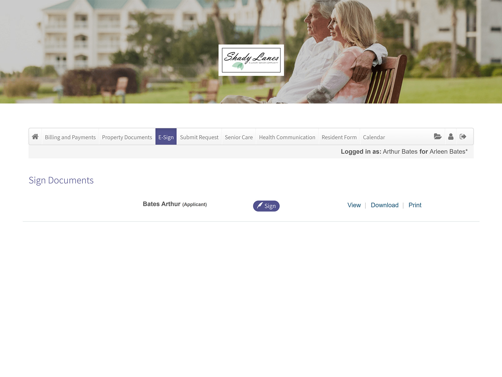 RentCafe Senior Living Portal - Yardi