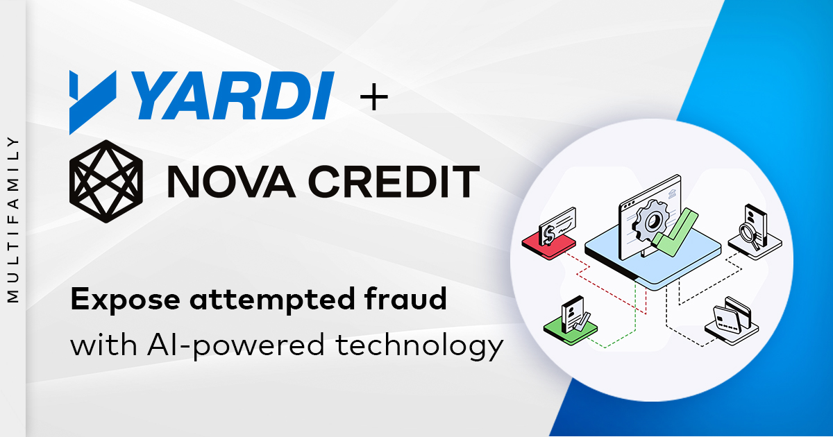Yardi Enhances Fraud Detection with Expanded Collaboration with Nova Credit